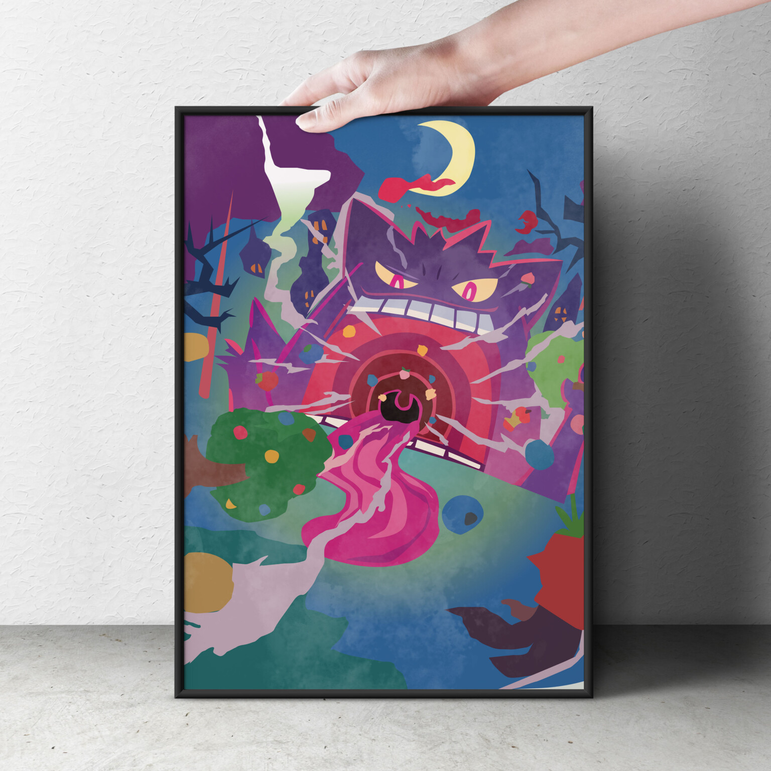 Gigantamax Gengar Poster | Inspired by Pokémon Alt Art TCG | Palette Town