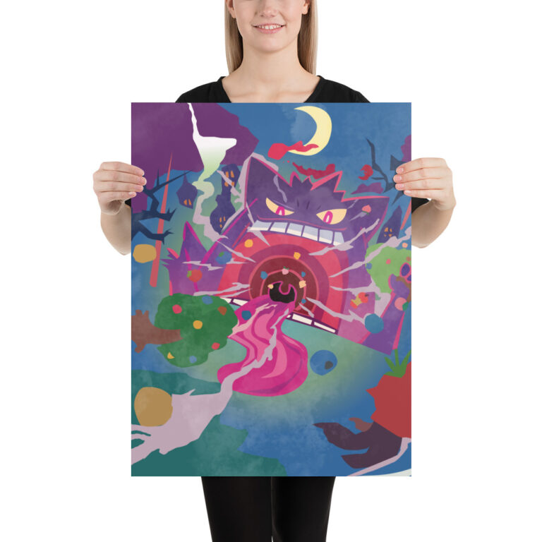 Gigantamax Gengar Poster | Inspired by Pokémon Alt Art TCG | Palette Town